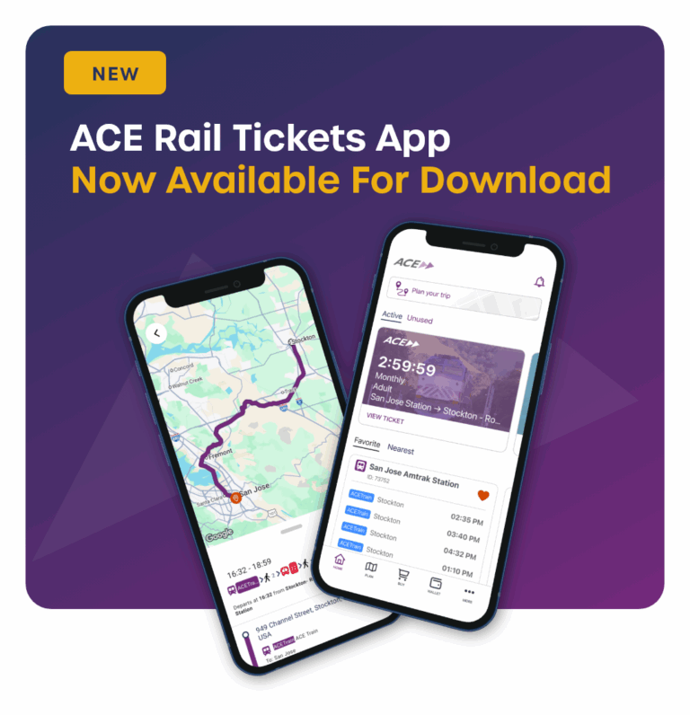 ACE Rail | Weekday Round-Trip Trains From Stockton to San Jose