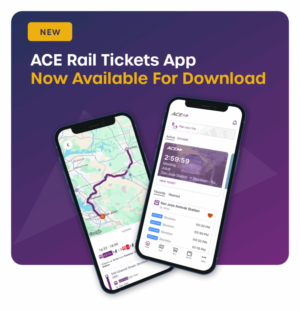ACE Rail | Weekday Round-Trip Trains From Stockton to San Jose
