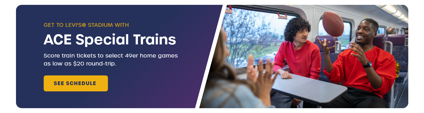 ACE Rail | Weekday Round-Trip Trains From Stockton to San Jose