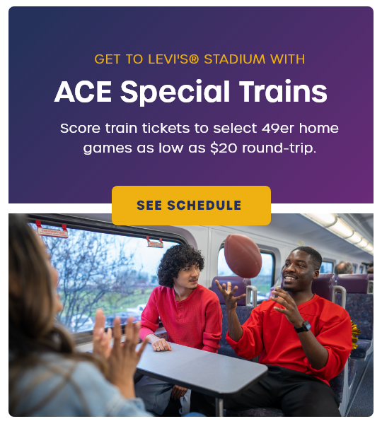 ACE Rail | Weekday Round-Trip Trains From Stockton to San Jose